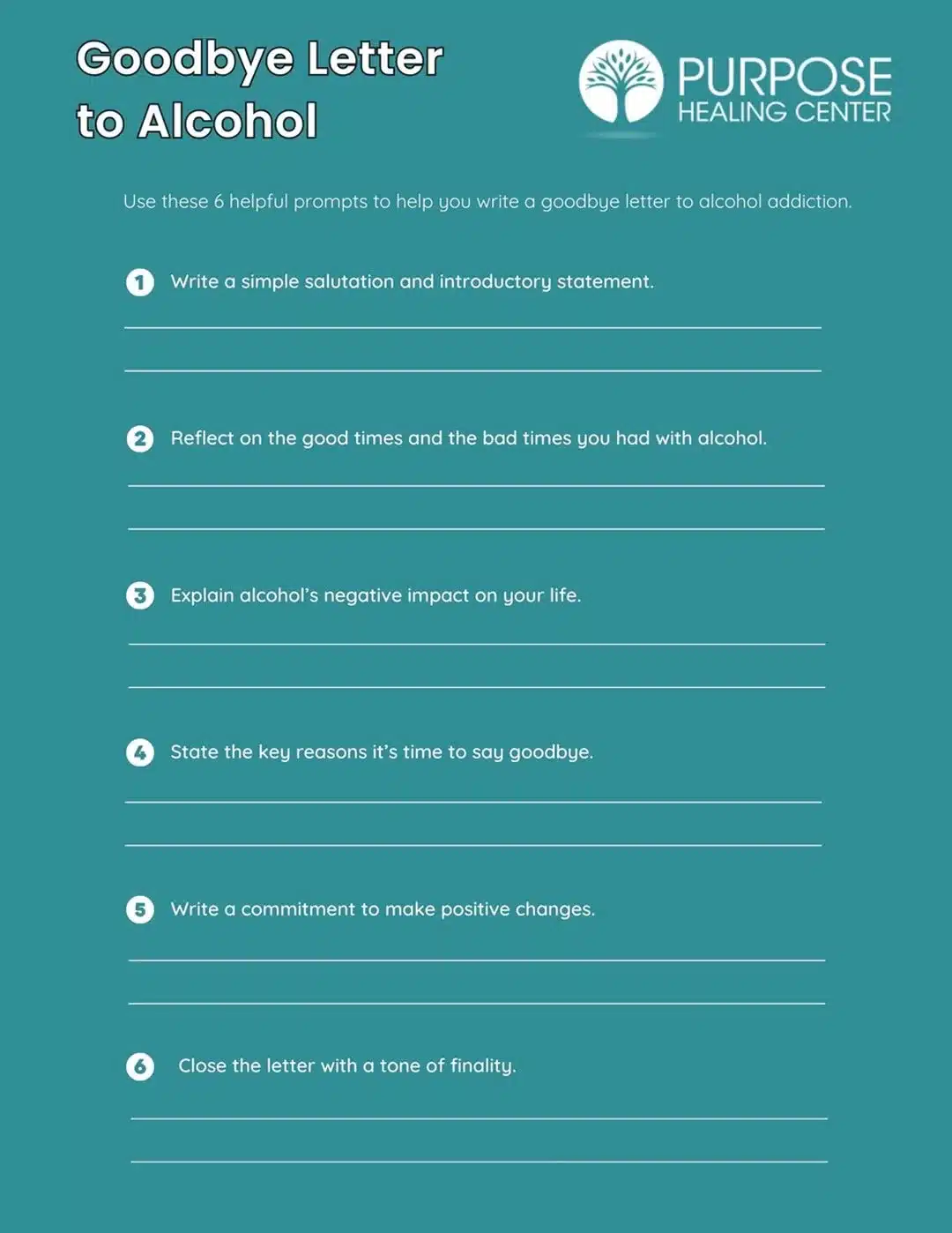 Writing a Goodbye Letter to Alcohol | Purpose | Get Support